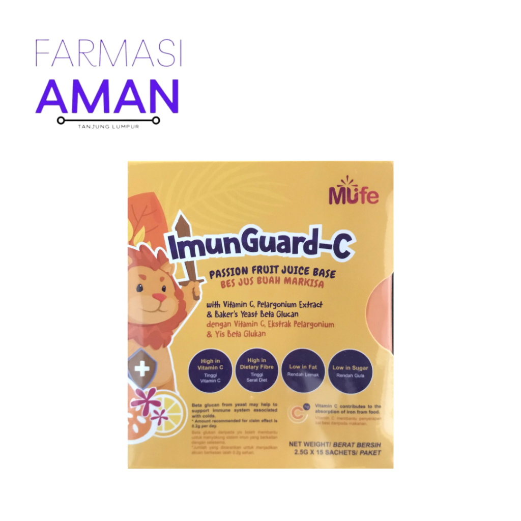 ImunGuard-C Passion Fruit Juice Base 2.5g x 15's | Shopee Malaysia