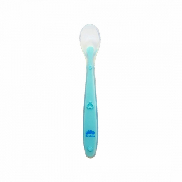 Bubbles SIlicone Weaning Spoon (Blue) | Shopee Malaysia