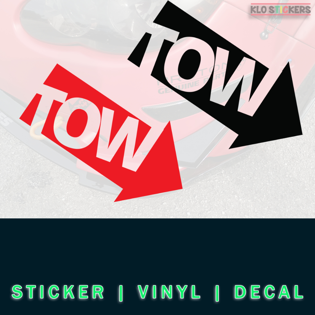 Tow Sign Car Sticker Bumper Towing Track | Shopee Malaysia