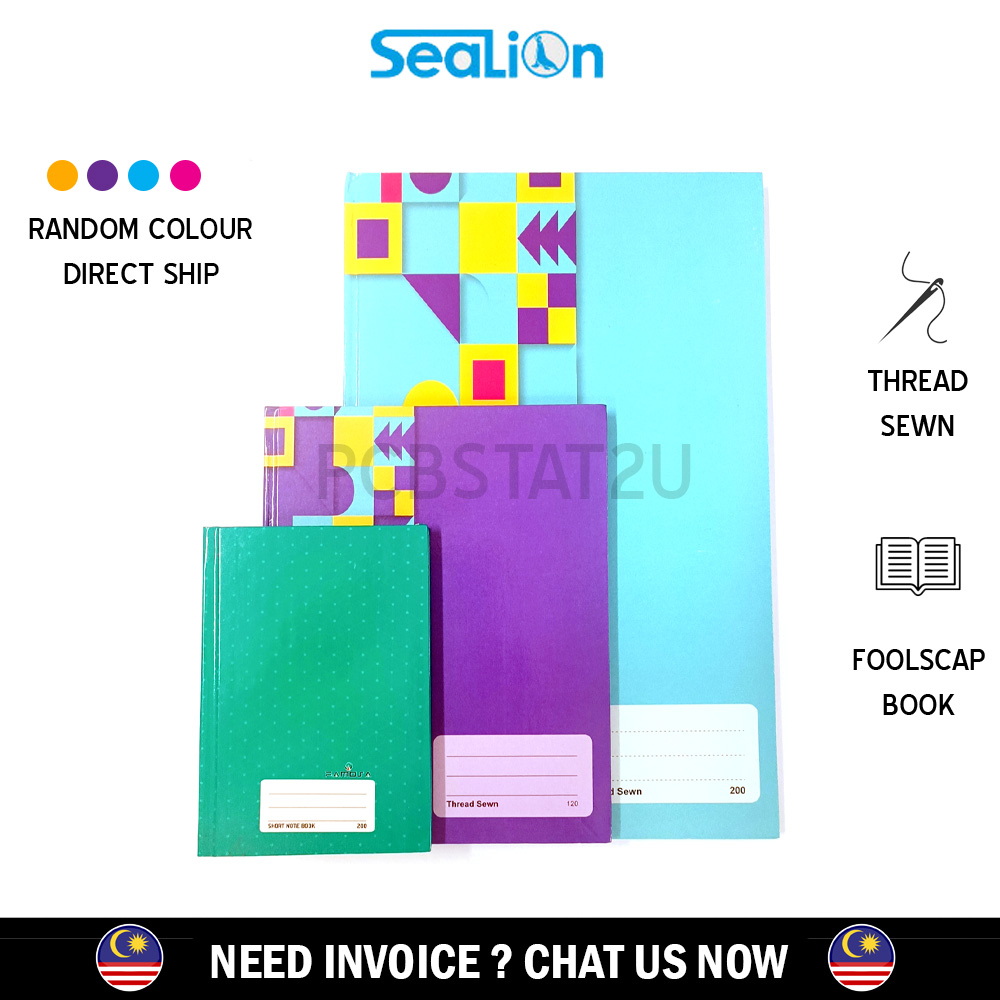 F4 F5 A6 Hard Cover Book Logbook Buku Log Foolscap Notebook 60gsm 120 ...