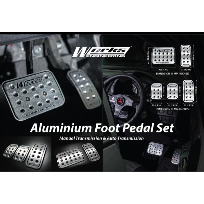 Works Engineering aluminium Foot Pedal T7 aluminum ( Auto / Manual ...