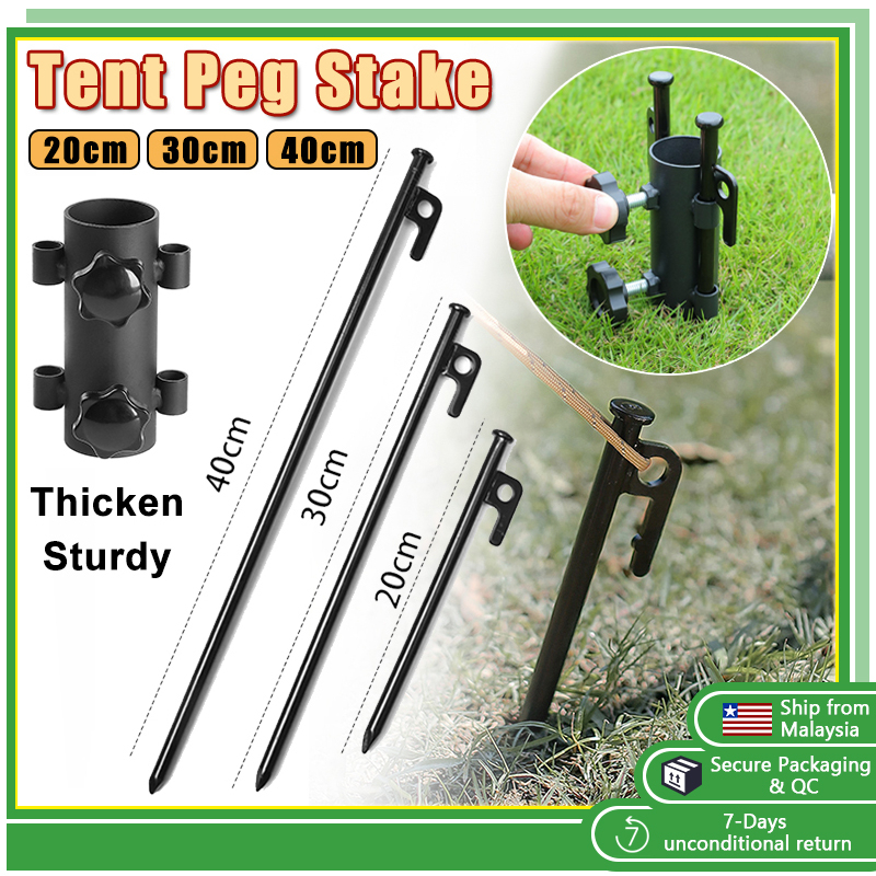 Camping Tent Nail /heavy-duty black steel metal tent pin camping pile ...