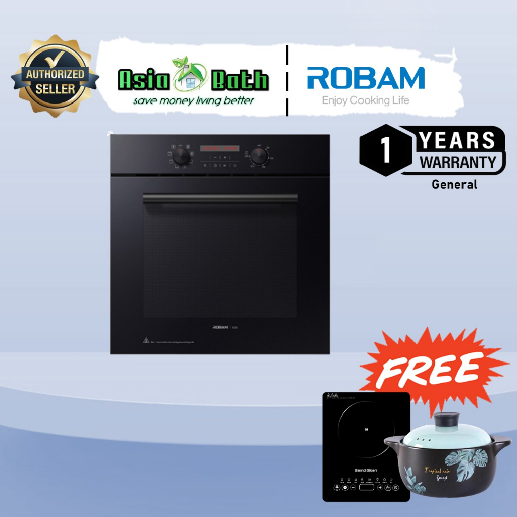Robam R306 Built-in Electric Oven 65Litre with 8 Function & Easy Clean ...