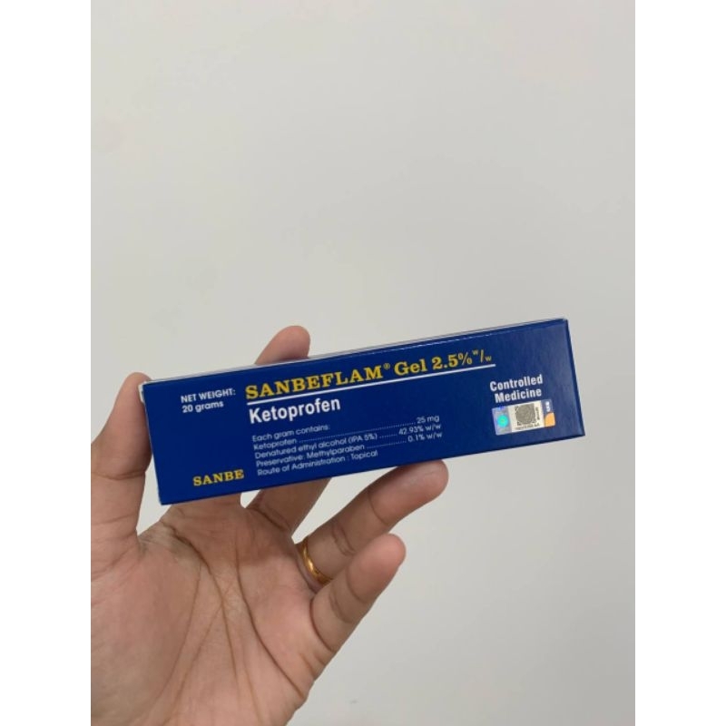 SANBEFLAM GEL 2.5%W/W KETOPROFEN 20G (FOR MUSCLE ACHE/SPAIN) | Shopee ...