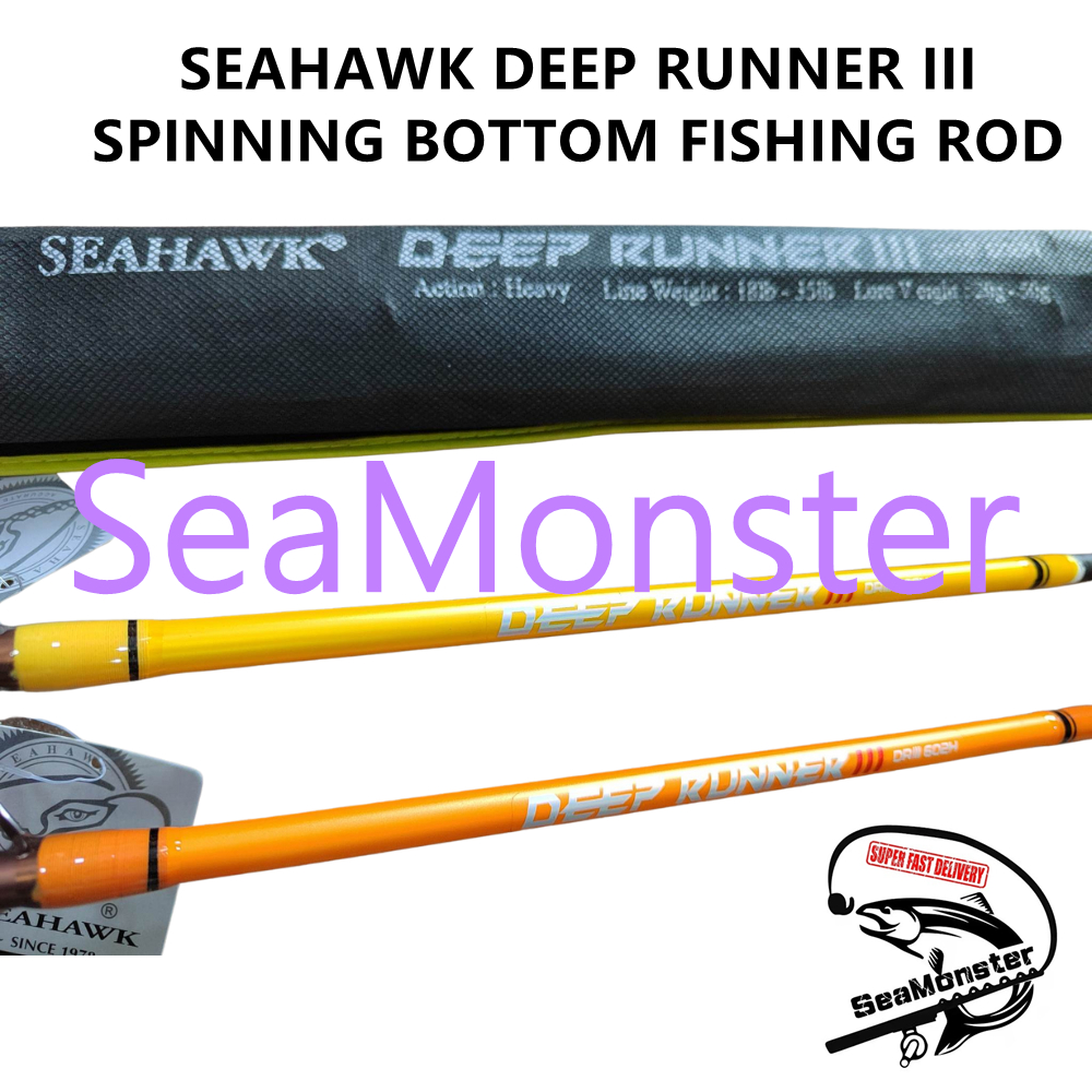 SeaMonster SEAHAWK DEEP RUNNER III SPINNING BOTTOM FISHING ROD | Shopee ...