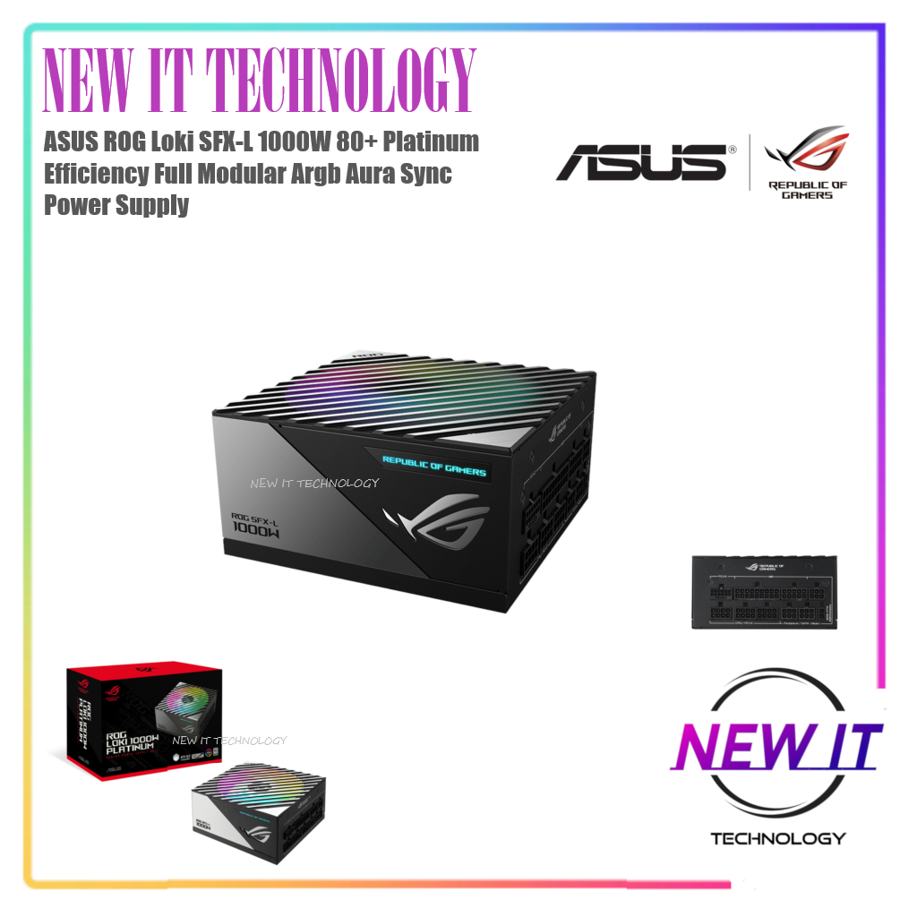 ASUS ROG Loki SFX-L 80+ Platinum Efficiency Full Modular Argb Aura Sync ...