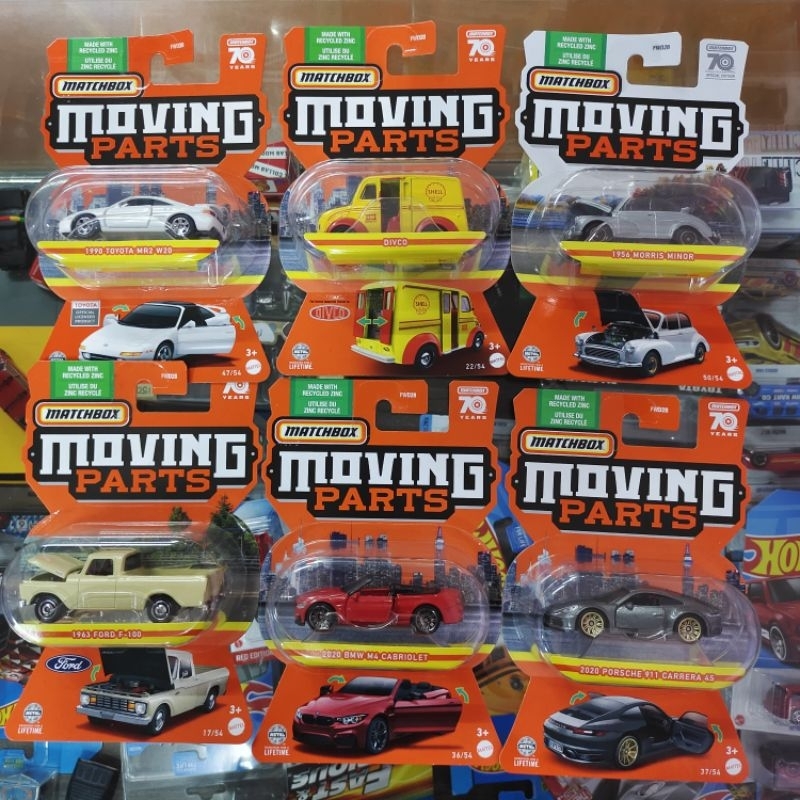 MATCHBOX MOVING PARTS. FORD TOYOTA BMW MINI PORSCHE SHELL JEEP JAGUAR ...