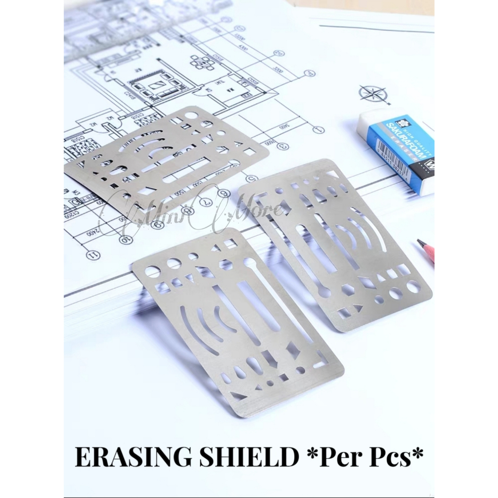 (MiniMore) Stainless Steel Stencil/Erasing Shield | Shopee Malaysia