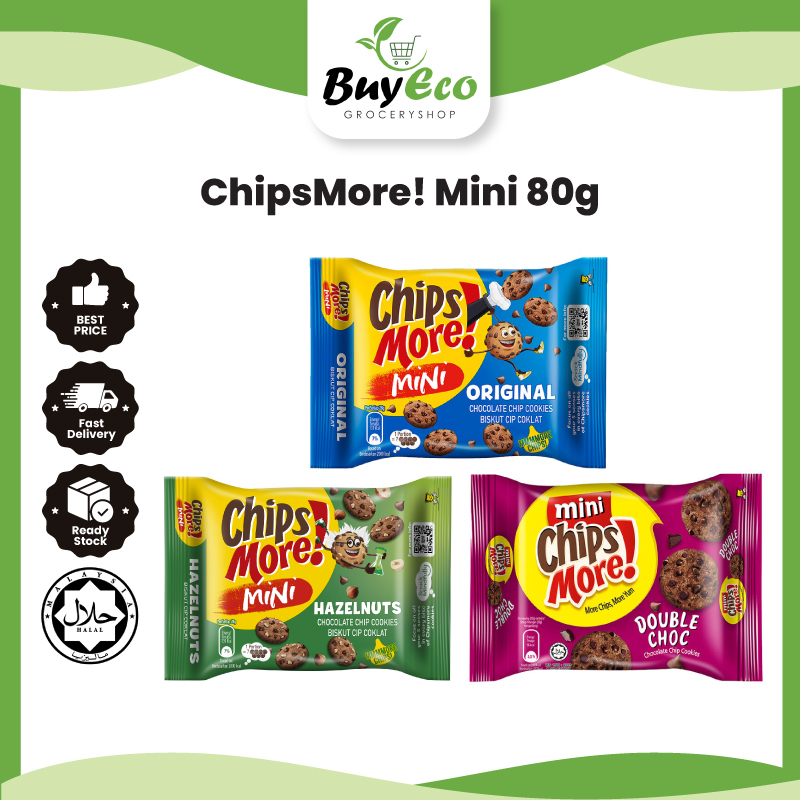 Chipsmore Mini Original / Double Choc / Hazelnut 80g Snack Chocolate ...