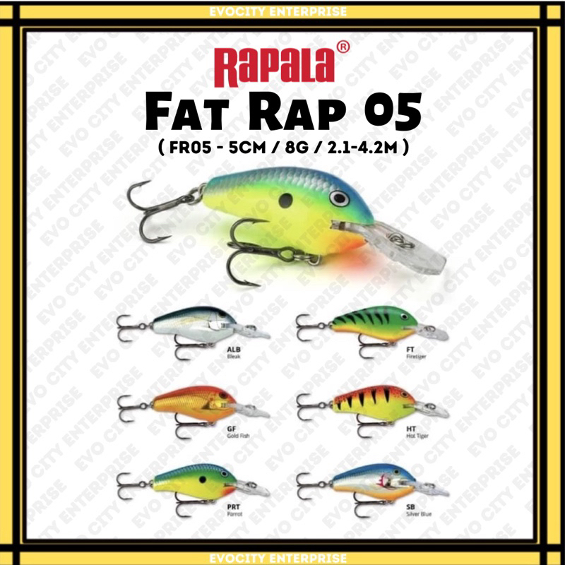Rapala Fat Rap 5cm / 8g / 2.1-4.2m FR05 | Shopee Malaysia