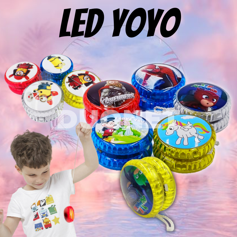 DUONET Kids Cartoon Yoyo Light and Spin Function Mainan Budak Kartun ...