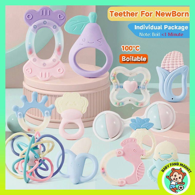 Newborn Baby Teether Toys Early Learning Education Infant Rattle BPA ...