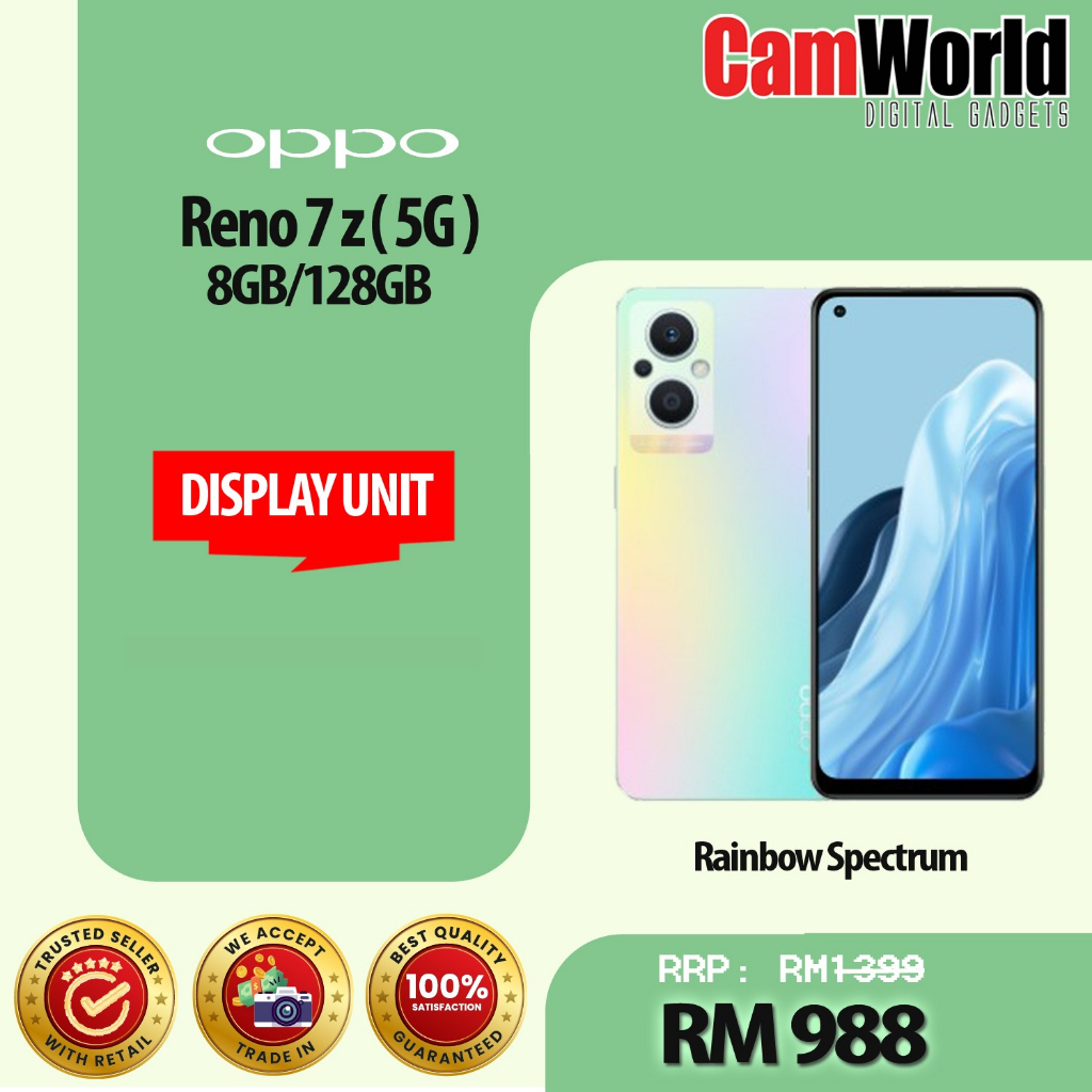 Oppo Reno 7z (5G) ( 8GB + 128GB ) (DISPLAY UNIT) | Shopee Malaysia