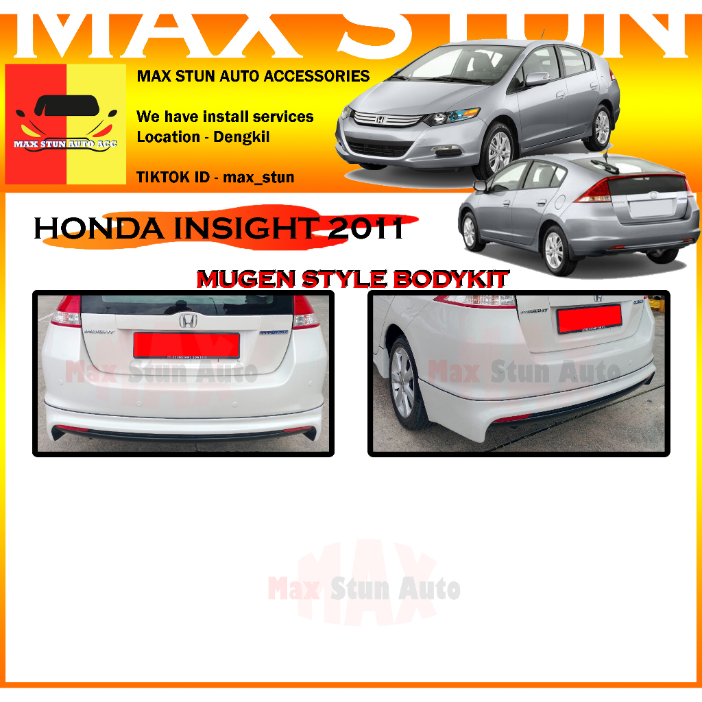 HONDA INSIGHT 2011 MUGEN FULL SET BODYKIT MG BUMPER SKIRT LIP CAR ...