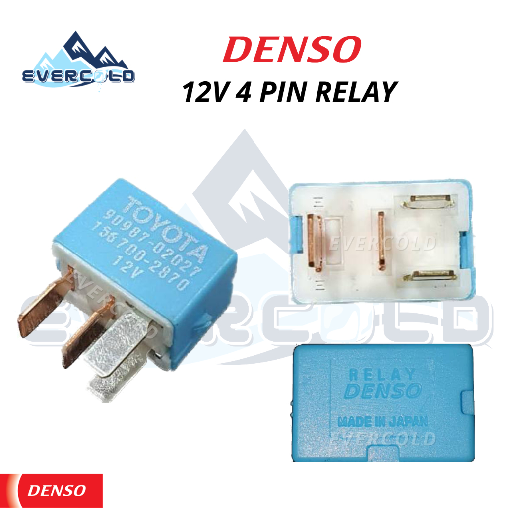 ORIGINAL DENSO 12V 4 PIN RELAY (2870) Made in Japan | Shopee Malaysia