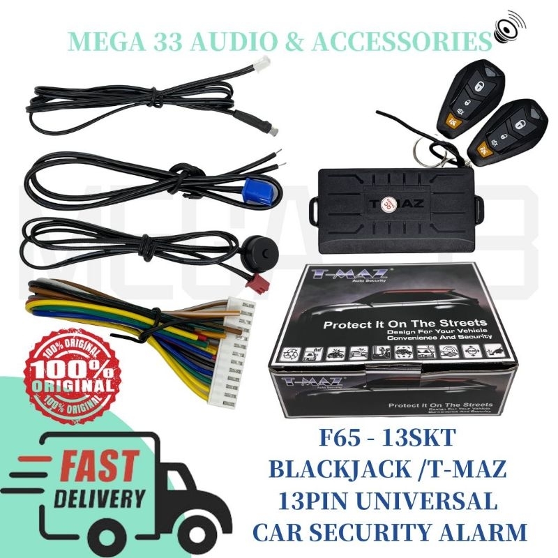 BALCK JACK / T-MAZ 13PIN UNIVERSAL CAR SECURITY ALARM | Shopee Malaysia