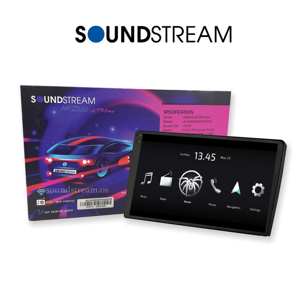 SOUNDSTREAM ANZUO ULTRA 2K QLED 360 Cam Supported, DSP, 4G SIM Android ...
