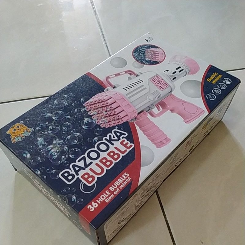 36 holes blue colour Bazooka Bubble gun electric Version | Shopee Malaysia