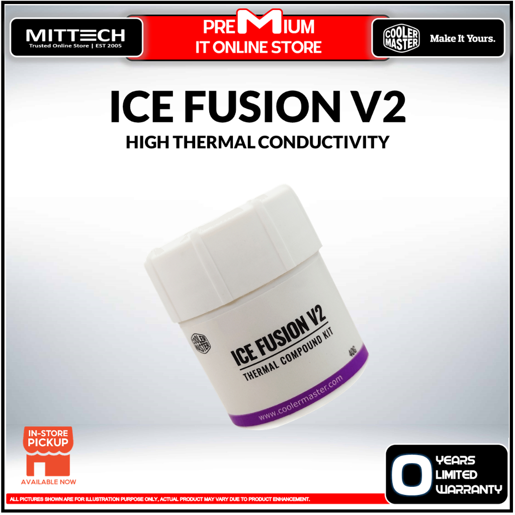 Cooler Master Ice Fusion V2 High Thermal Conductivity | Gray | 40g | Thermal Grease | 5 (W/m-K ...