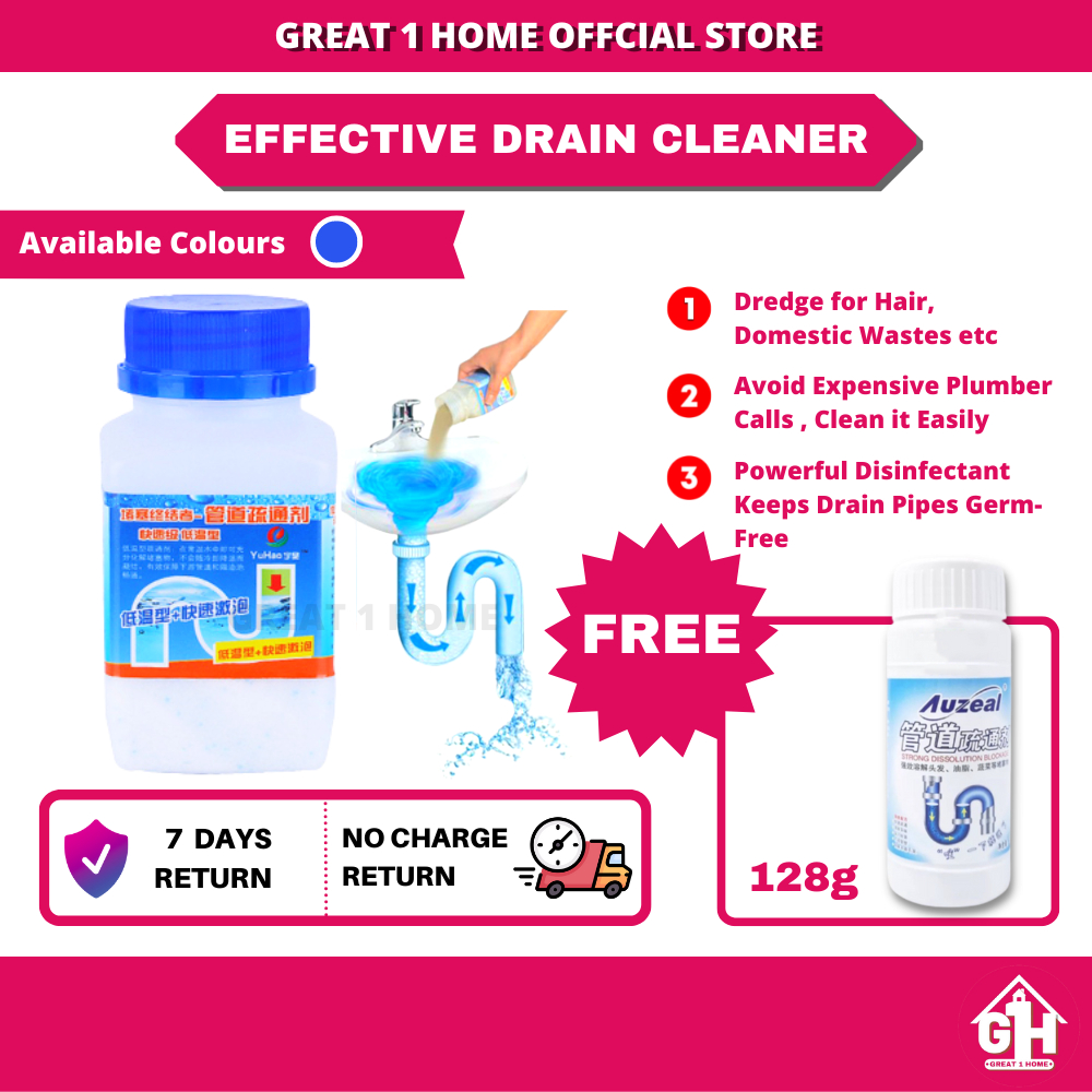 Buy 3 Free 1 | 268g Effective & Powerful Drain Cleaner Remover Sink ...