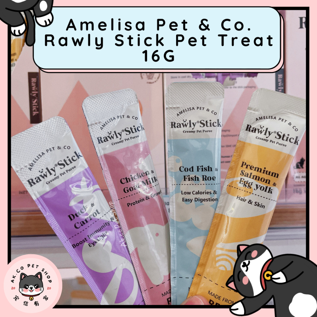 Amelisa Pet & Co. Rawly Stick 16G Creamy Pet Puree Pet Treat for Cat ...