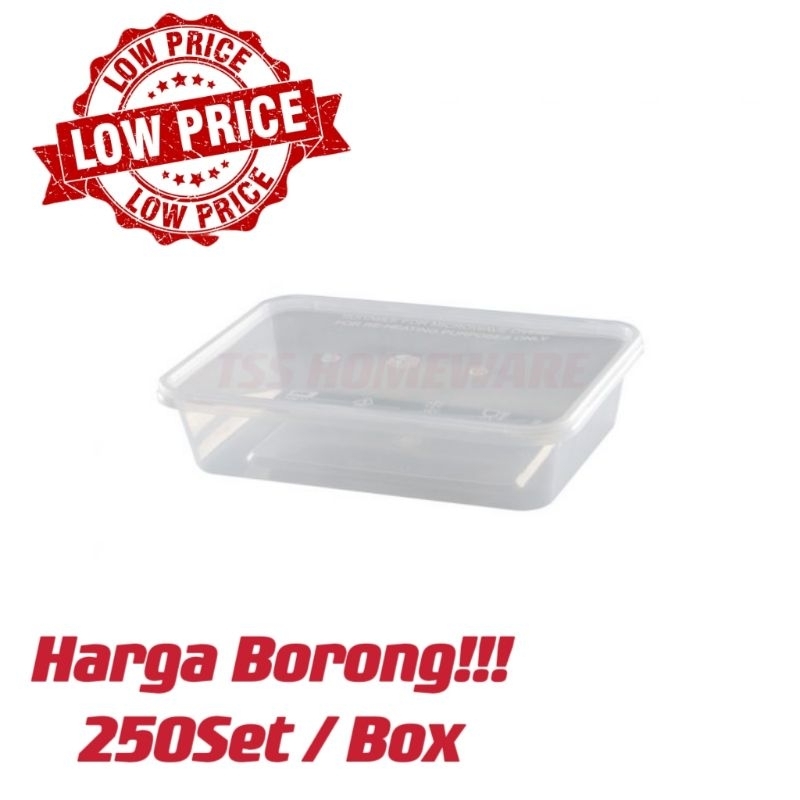 MICROWAVABLE RECTANGULAR CONTAINER FR 500 (500ML) | Shopee Malaysia