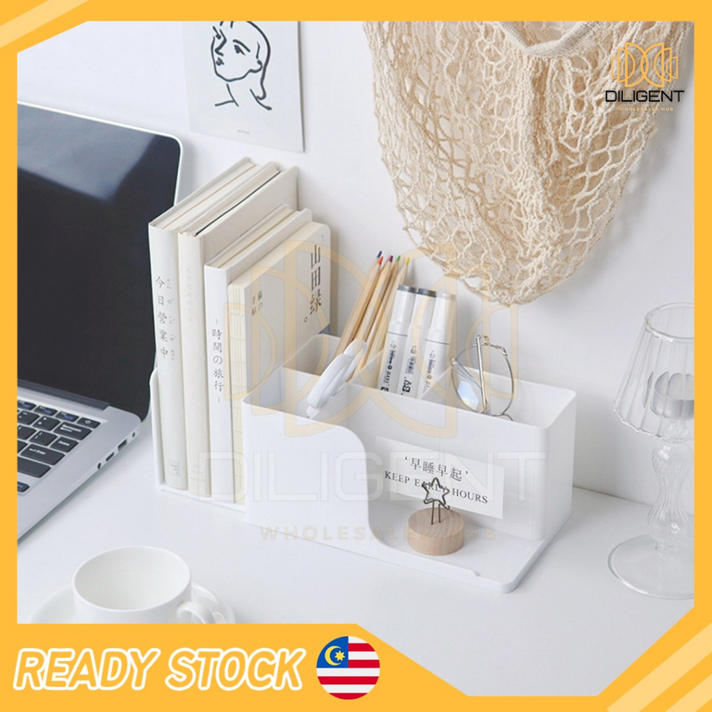【D245 READY STOCK】Adjustable Bookend Stand With Compartments ...