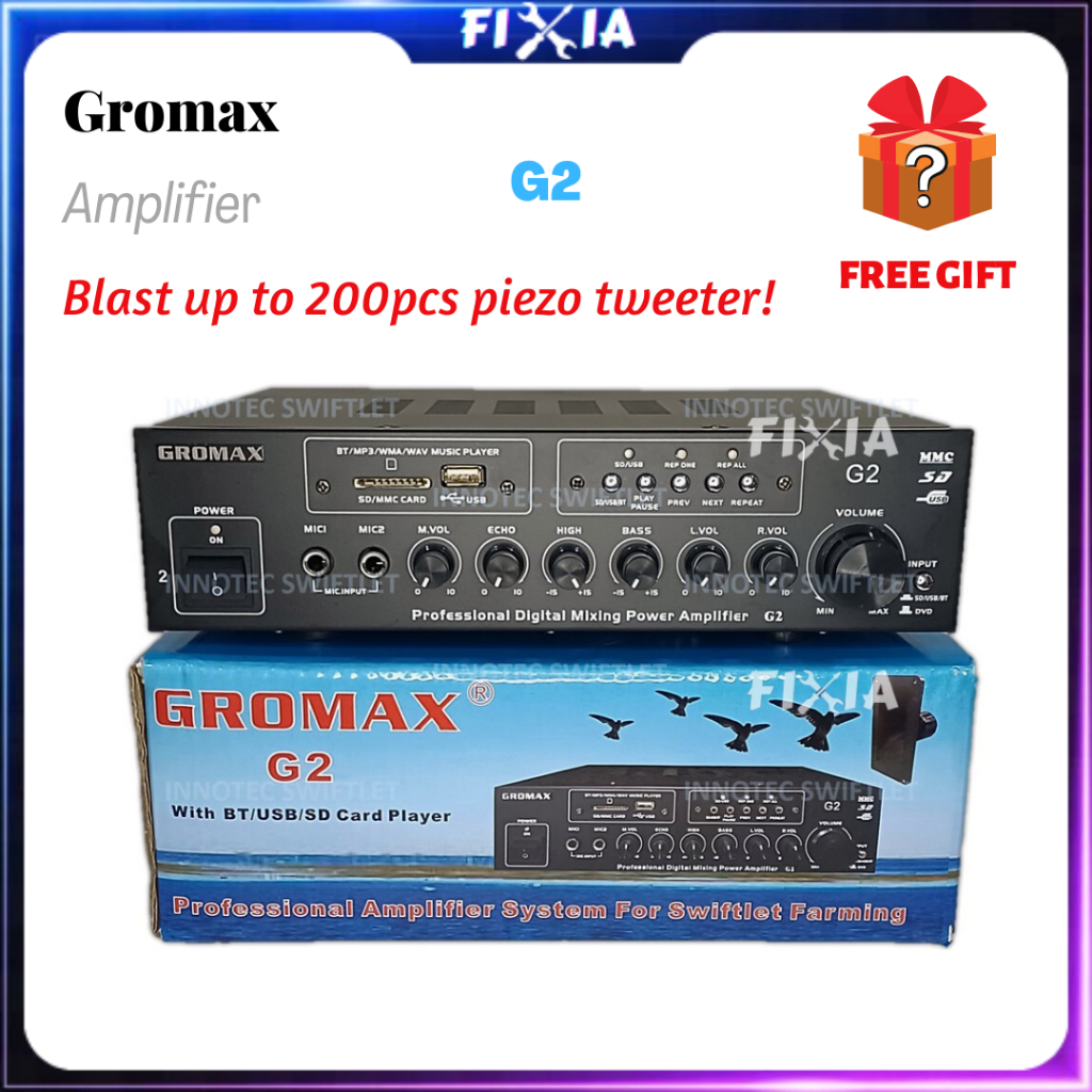 Original Gromax G2 Professional Swiftlet Farming Amplifier Amp Rumah ...