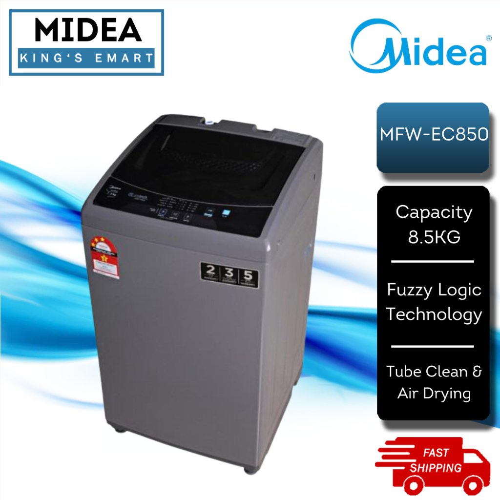 [FREE SHIPPING] MIDEA 8.5kg Fully Auto Washing Machine Washer MFW-EC850 ...