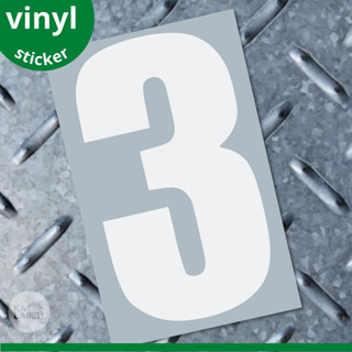 (Ready Stock) Number 18cm 28cm (H) - Vinyl Decal Sticker for Dustbin ...