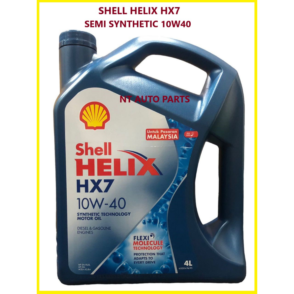 Shell Helix HX7 10W40 Semi Synthetic Engine Oil (4L) (Untuk Pasaran ...