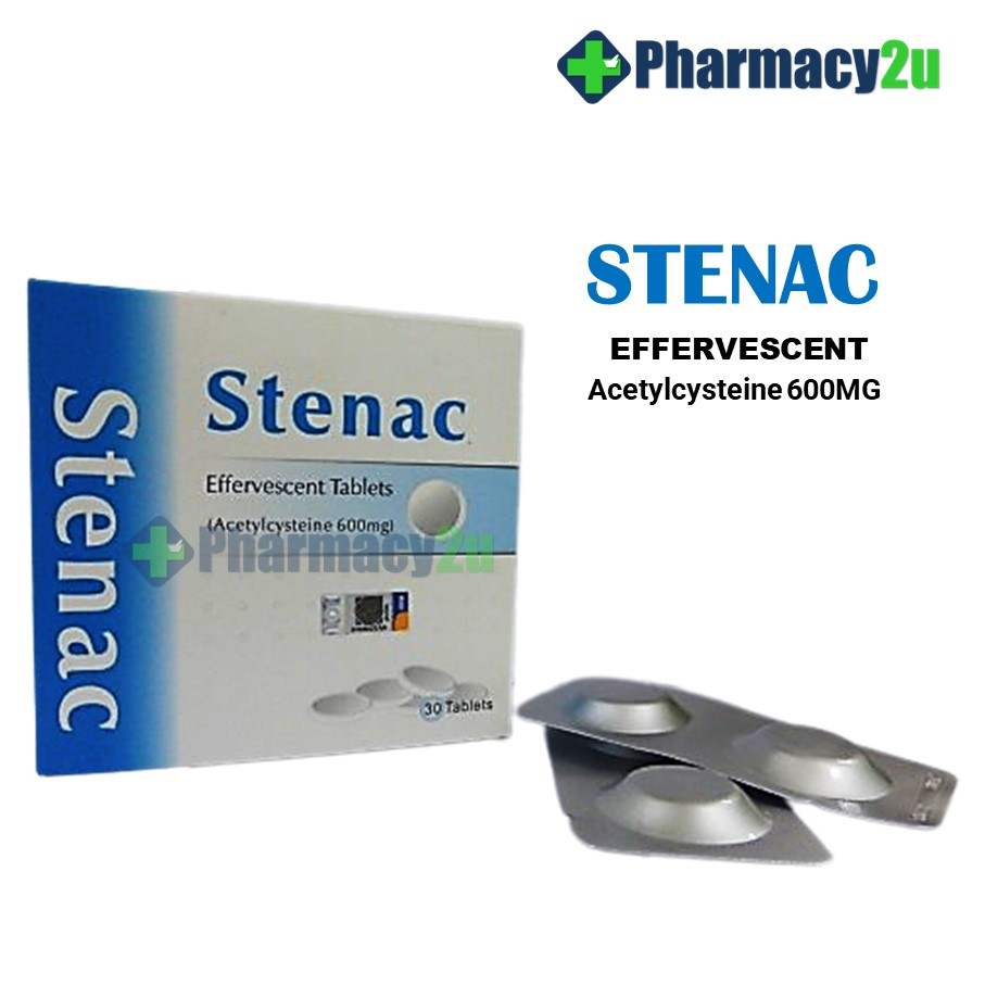 STENAC EFFERVESCENT TABLETS 30 TABLETS EXP11/2024 KAHAK/ PHLEGM ...