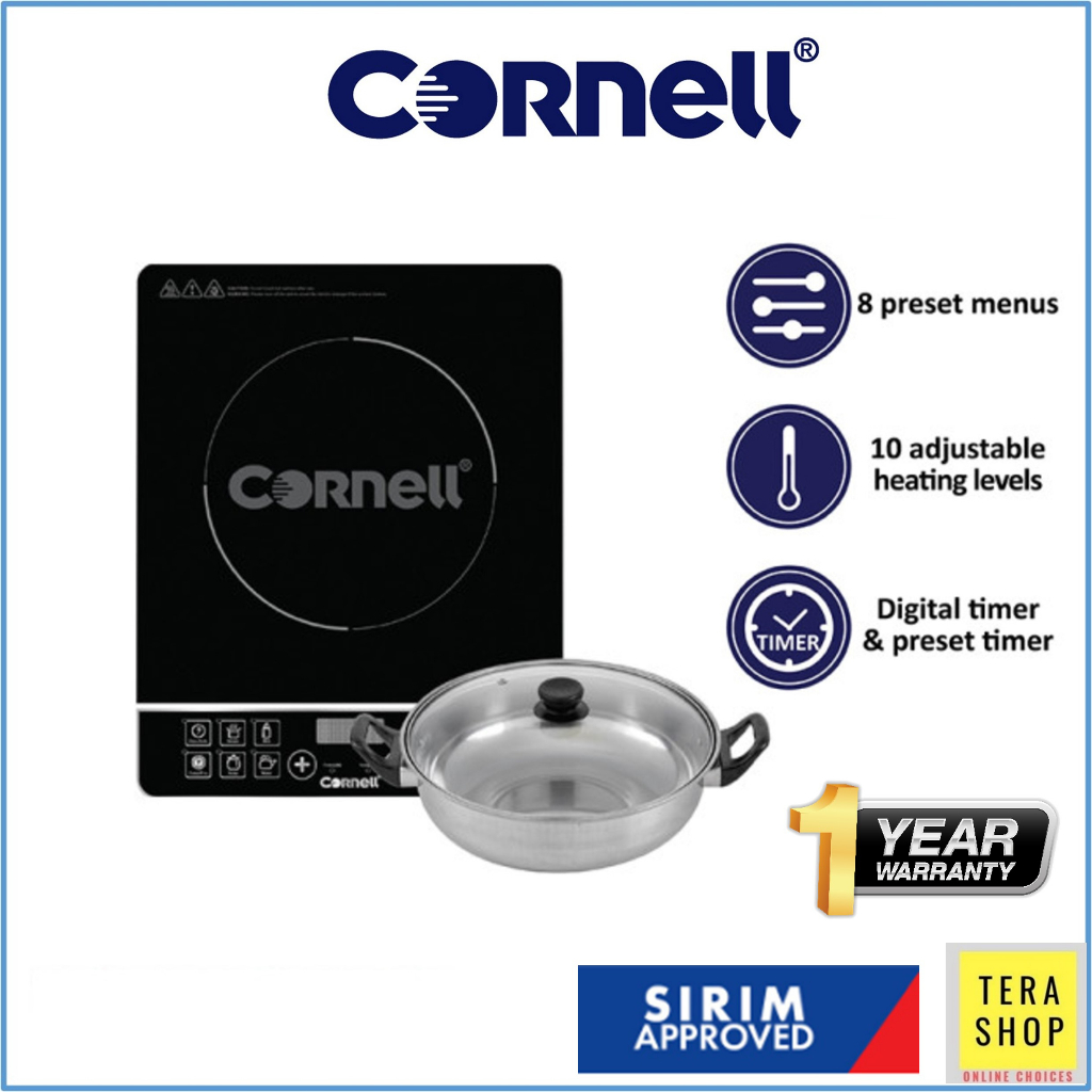 Cornell CIC-EM2011 Slim Induction Cooker Free Stainless Steel Pot ...