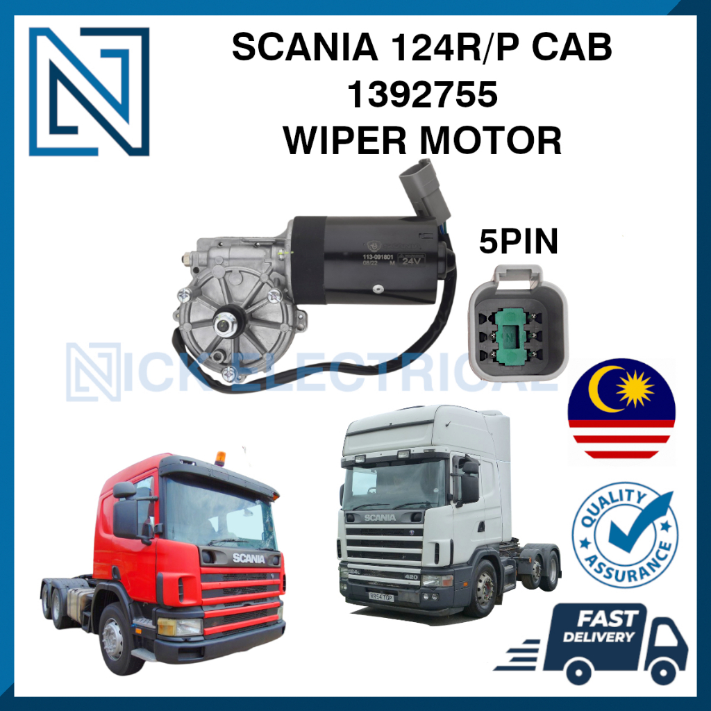 SCANIA TRUCK 114 124R / P CAB 4SERIES (Made In Taiwan) 5PIN 24V Wiper ...