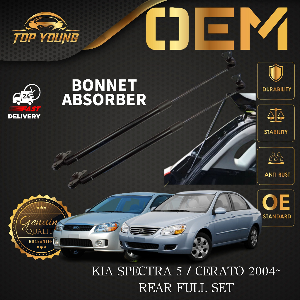 KIA SPECTRA 5 / CERATO 2004~ REAR FULL SET BONNET ABSORBER QUALITY ...