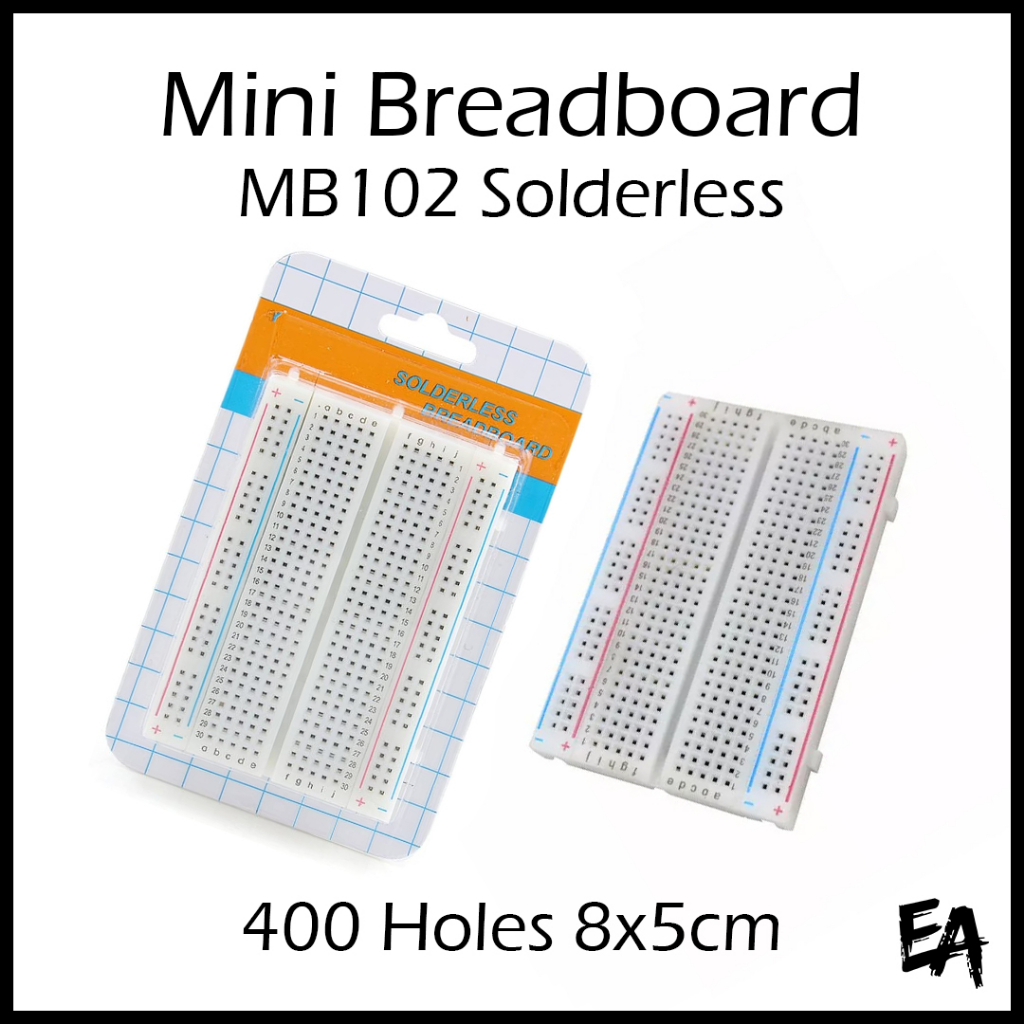MB102 Solderless Mini Breadboard 400 Holes 8x5cm | Shopee Malaysia