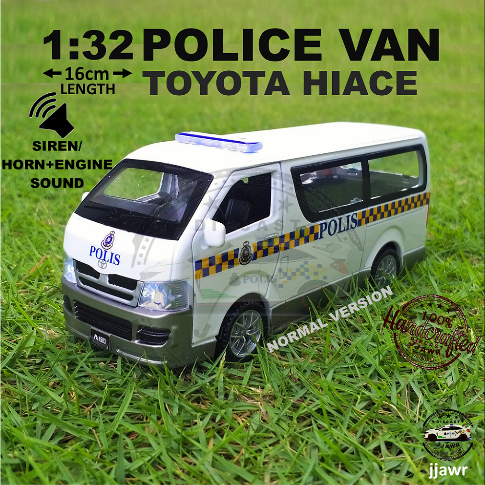 VAN POLIS: 1:32 Police Toyota Hiace Van Model Diecast Toy | Shopee Malaysia