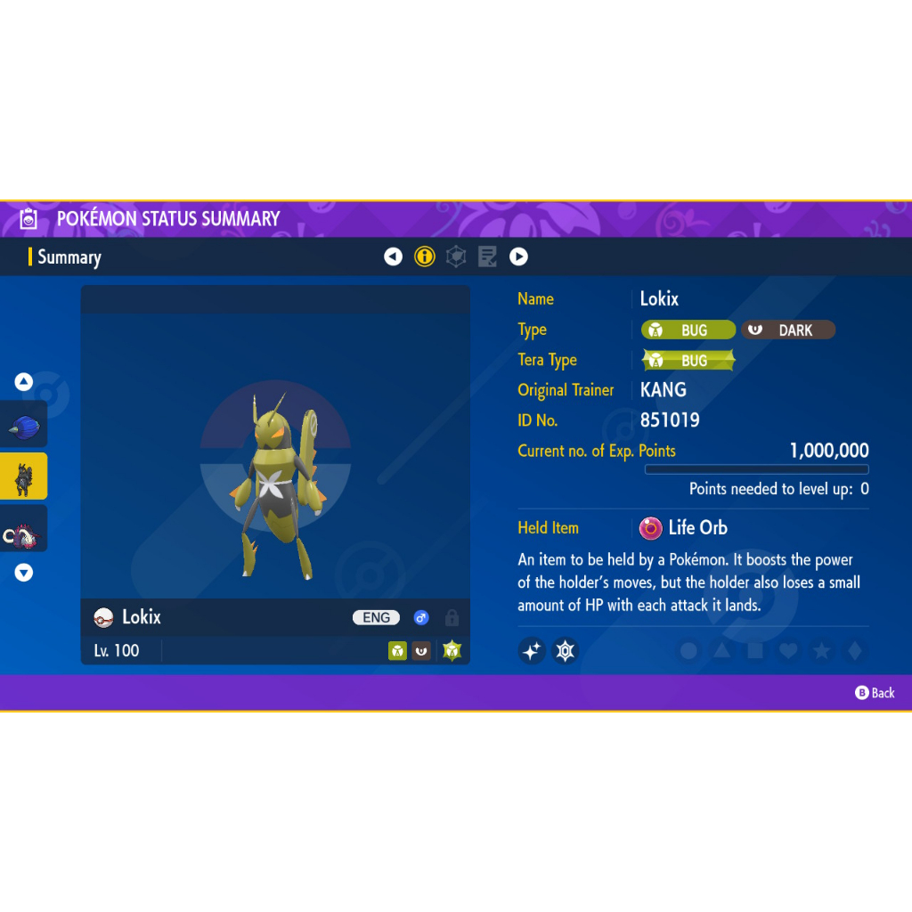 Pokemon Scarlet & Violet - 6IV Shiny Lokix [Ranked Battle Best Build ...