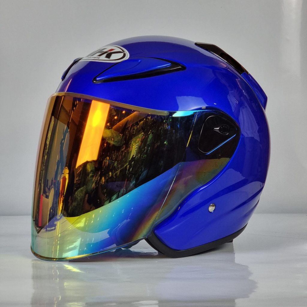 NHK Helmet R6 v2 Solid (Candy Blue Glossy) | Shopee Malaysia