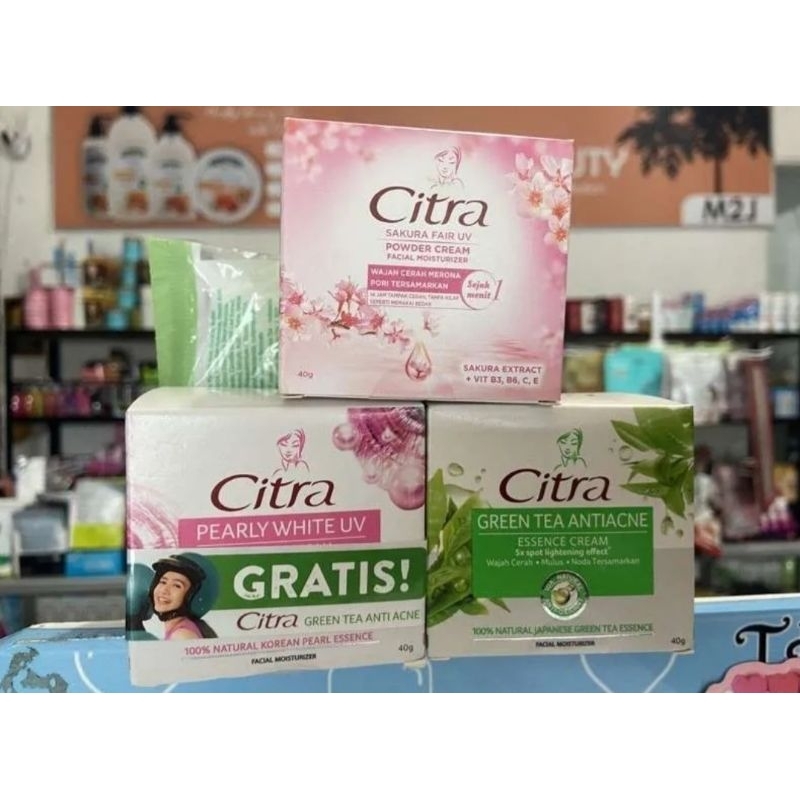 CITRA Sakura Glow Up Essence Cream / CITRA Greentea Anti Acne Essence ...
