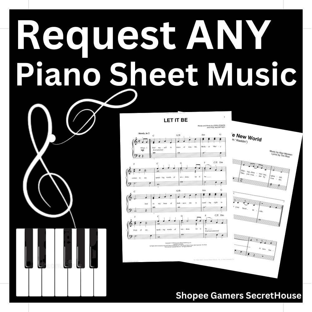 Piano Sheet Music Request Song Sheet Music | Shopee Malaysia