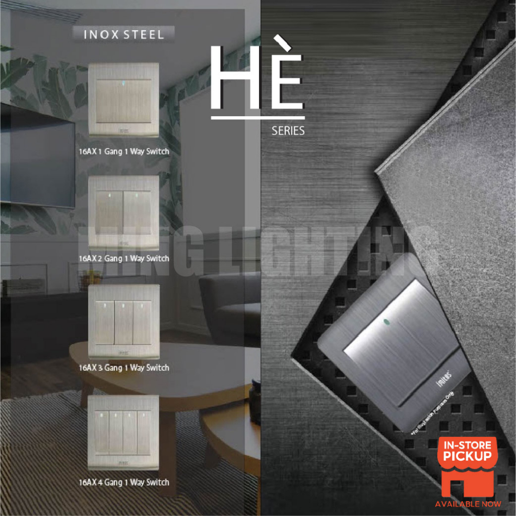 [SIRIM] Imitos HE Series Inox Steel Socket Switch Modern Design Wall ...