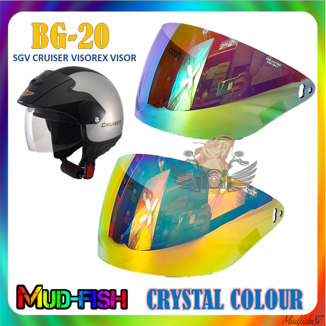 BOGO BG20 CRYSTAL GREEN | ORANGE SIANG & MALAM VISOR For SGV CRUISER | KEITH | RIDER 2 | Shopee ...