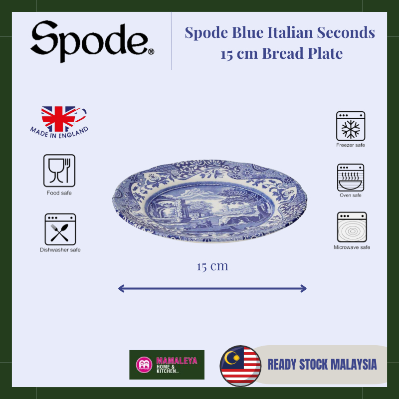 Spode Blue Italian Seconds Bread Cake Plate 15cm Set of 4 Pinggan Kuih Roti Kek | Shopee Malaysia