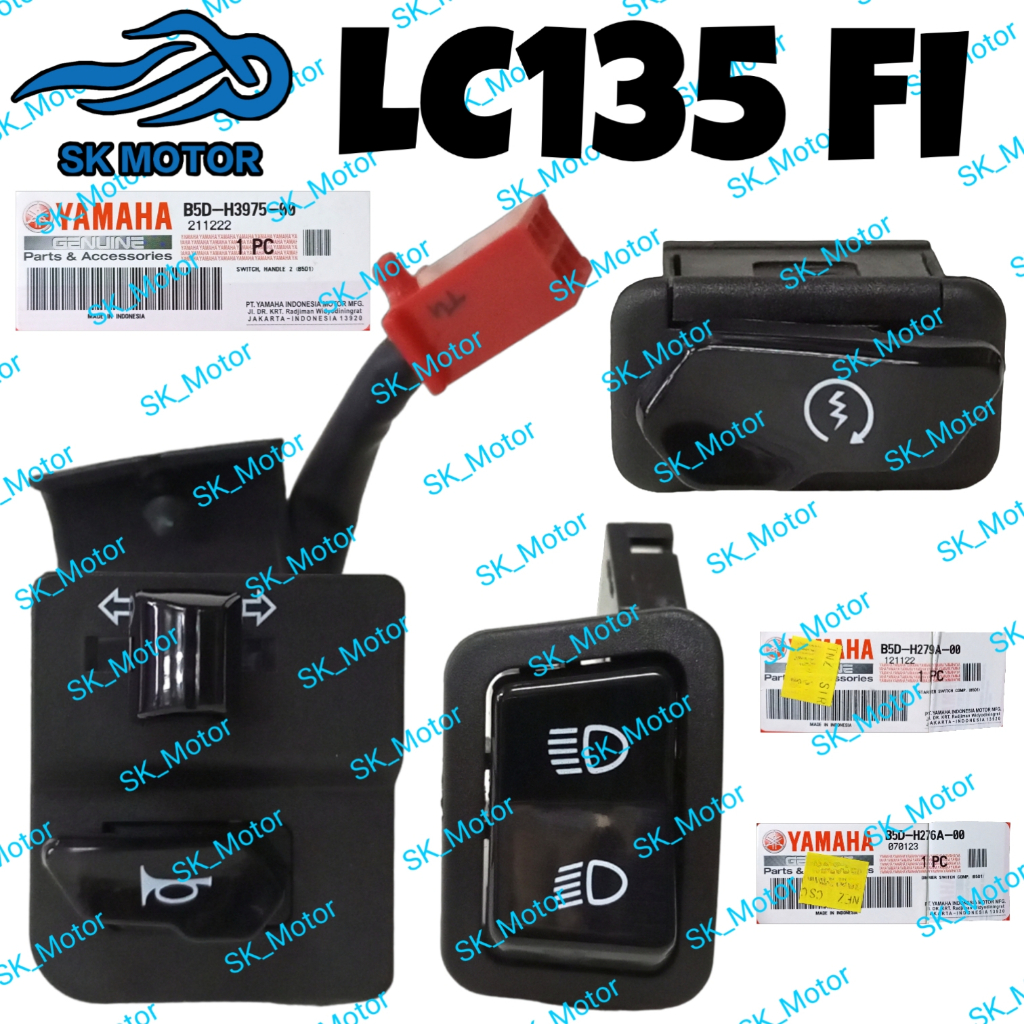 Yamaha LC135 LC 135 V8 Fi Original Handle Switch Left Starter Hi Low ...
