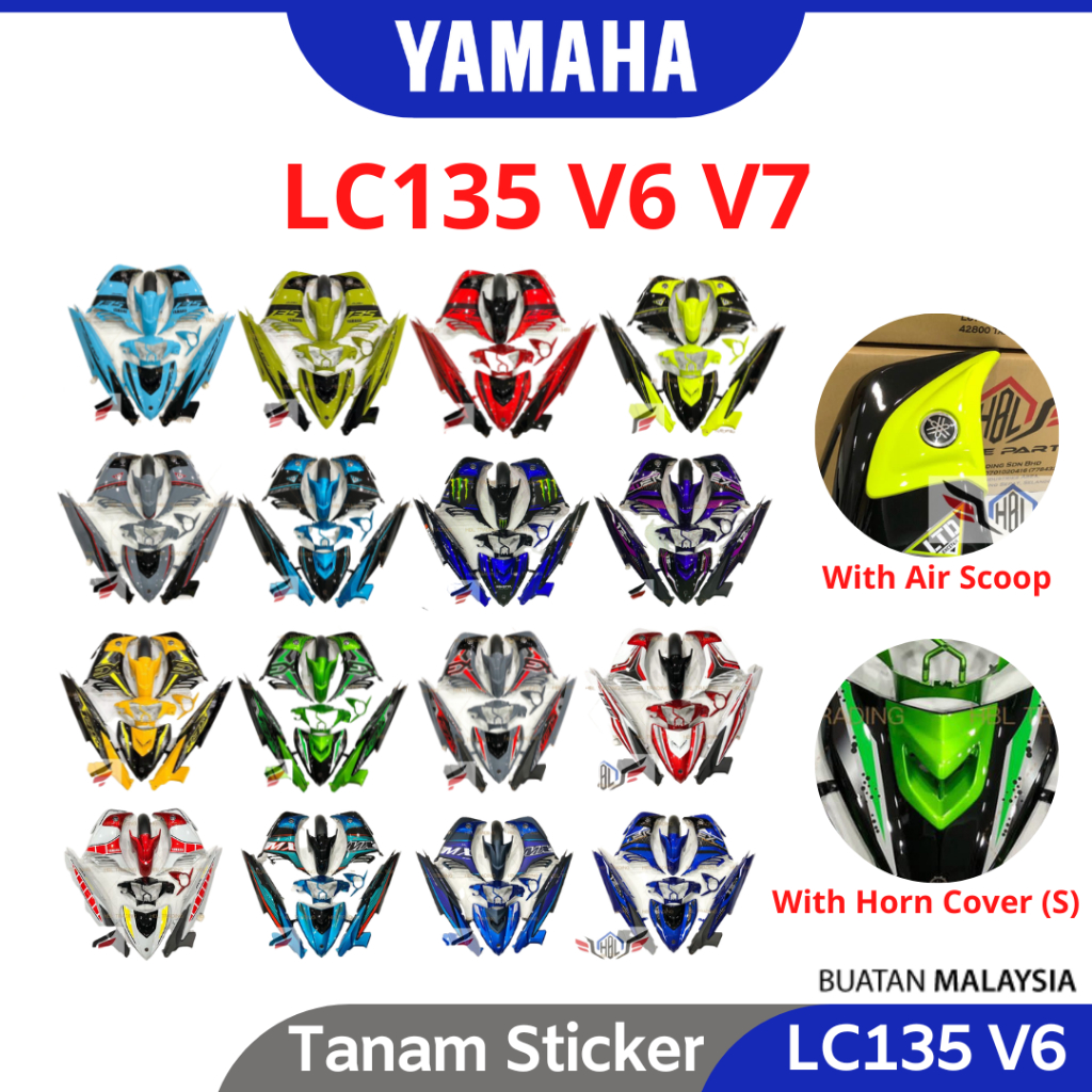 YAMAHA LC135 V6 V7 Body Cover Parts Set Monster Exciter INDO Thai ...
