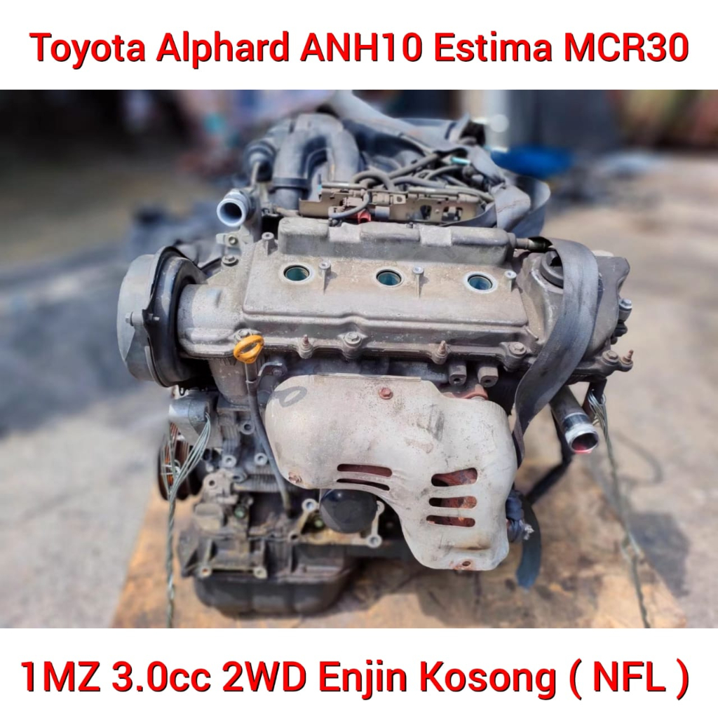Toyota 1MZ 3.0cc 2WD Enjin Kosong / Empty Engine For NFL Alphard MNH10 , Harrier MCU30 | Shopee ...