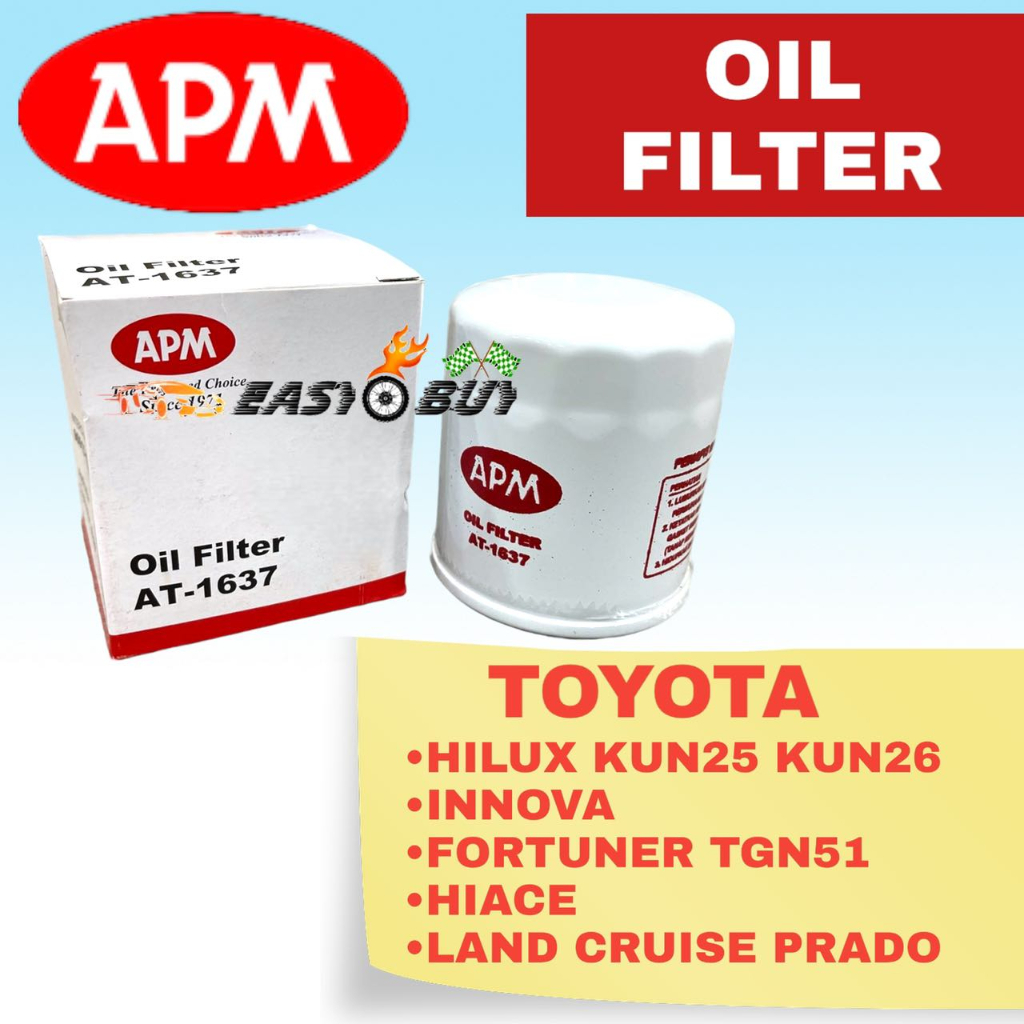 APM GENUINE TOYOTA D2 OIL FILTER (90915-YZZD2) HILUX, INNOVA, HIACE ...