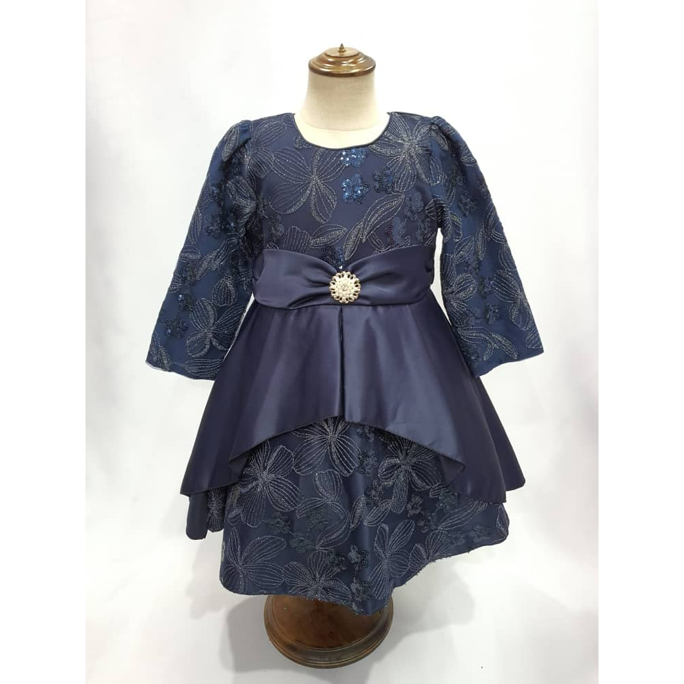 Gaun Budak Perempuan Muslimah Dress Hitam Navy Baju Raya 2023 | Shopee ...