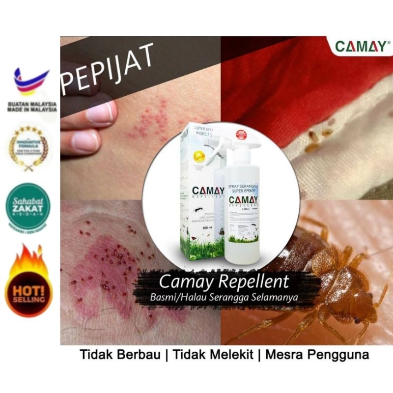 Non Odour Natural Camay Spray Pepijat Pijat Bed Bugs Killer Hama Spray ...